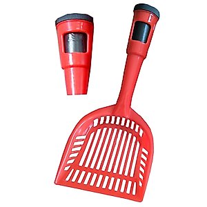 Pet Life ® Poopin-Scoopin Pet Pooper Scooper Waste Bags and Dog and Cat Litter Shovel - Features a Waste Bag Dispenser Built into The Handle