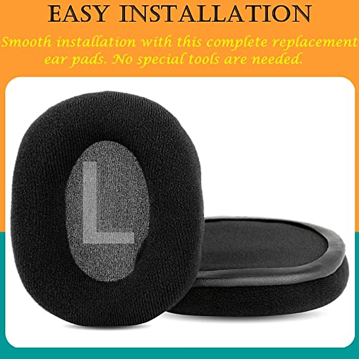 TaiZiChangQin Upgrade Ear Pads Ear Cushions Replacement Compatible with Sony MDR-RF895R MDR-RF895RK MDR-RF995RK WH-RF400R Headphone ( Black Velour Earpads )
