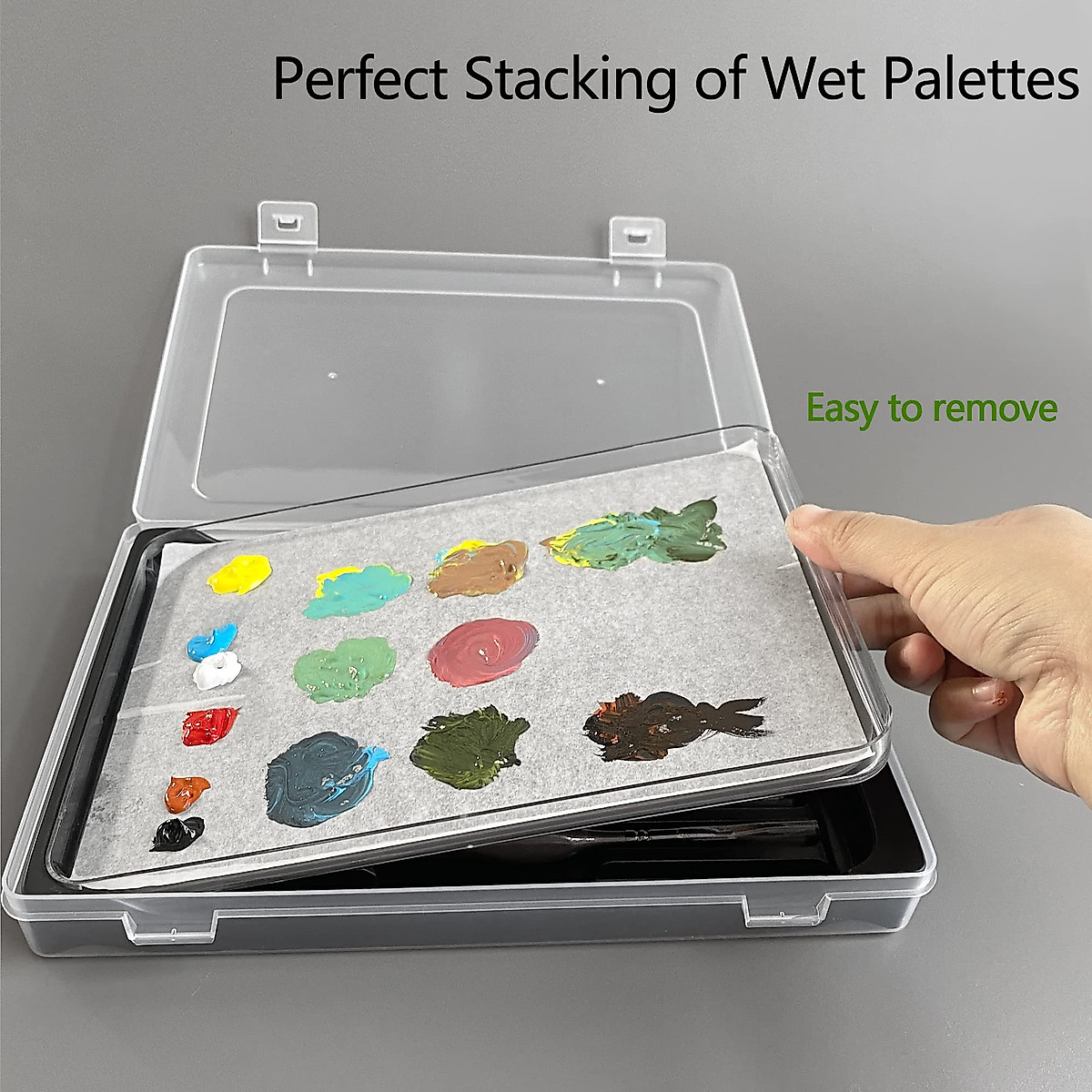 Wet Palette Wet Pallet for Miniatures- Stay Wet Palette for Acrylic Painting Wet pallets for Painting Miniatures,Paint Brush Holder Organizer Wet Palette Storage containers