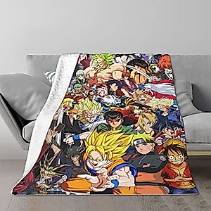 Anime Characters Soft Flannel Throw Blanket Cooling Summer Blanket Towel Blanket for Anime Gifts for Men 50"x40"