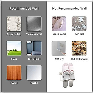 ORIJOYNA Wall Mounted Shoes Rack Plastic Shoes Hanger,Sticky Double Layer Foldable Slippers Drain Storage Rack Hanging Shoes Holder Bathroom Organizer（3 Packs）