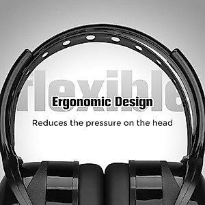 ProCase Noise Reduction Ear Muffs, 29dB NRR Hearing Protection Safety Earmuffs Noise Cancelling Headphones for Shooting Gun Range Mowing Construction, Sound Blocking for Adult Kids Autism -Black