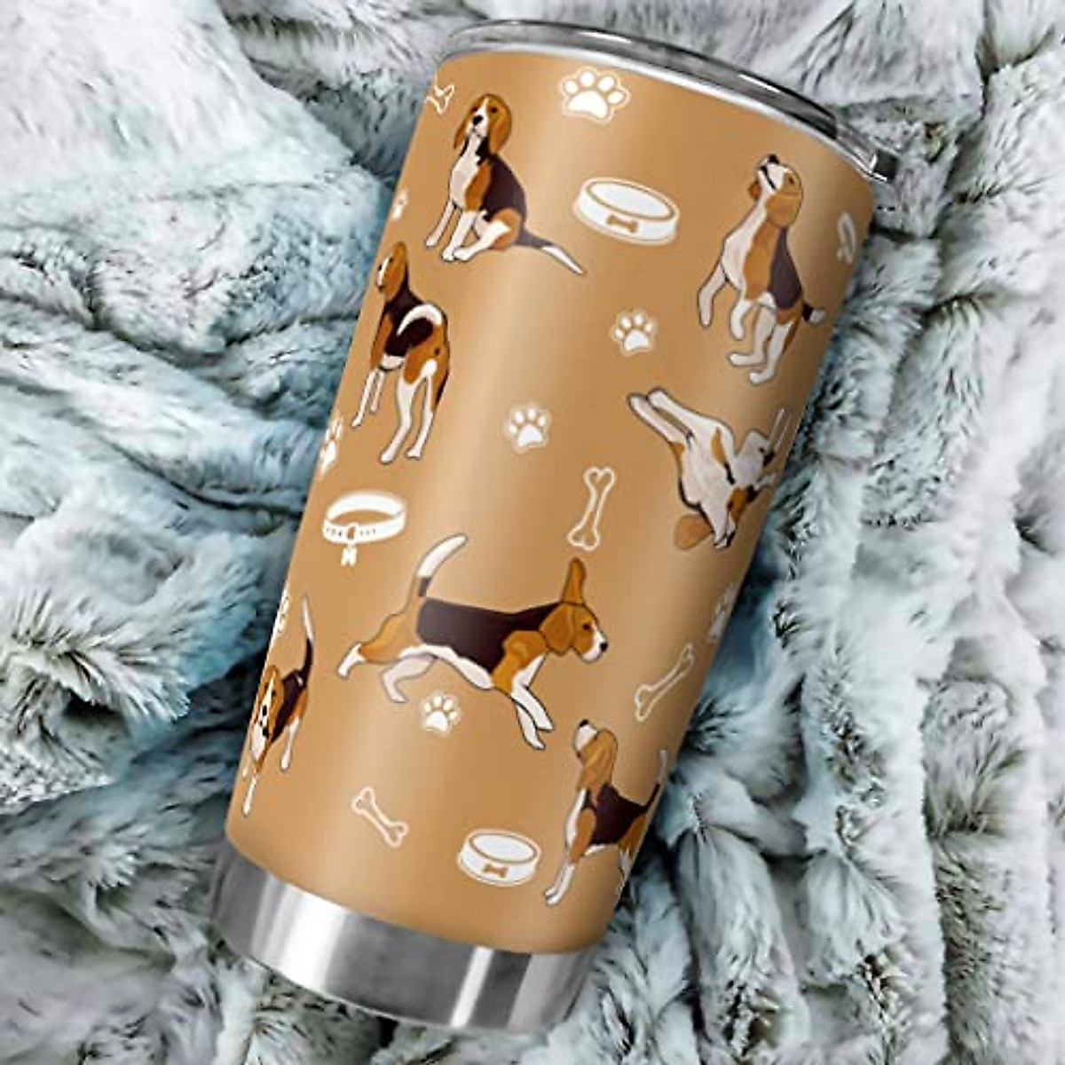 WmhrYpzhL Beagle Dog Travel Mug Funny Dog Coffee Mug Stainless Steel Insulated Tumbler For Ice Drinks＆Hot Beverage Gifts Beagle