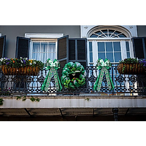 Hying Large St. Patrick's Day Bows for Wreath, Black White Buffalo Plaid Bow Green Shamrock Wreath Bows Holiday Burlap Bow Tree Topper Bows for Front Door Saint Patrick's Day Decorations Supplies