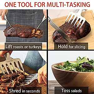 Meat Shredder Claws, Stainless Steel Meat Claws, Bear Claws for Shredding Meat, BBQ Claws For Handling, Lifting, Shredding Pork, Chicken, Pulled Pork Claw x2