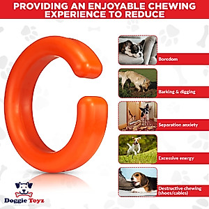 Dog Chew Toy for Moderate Chewers – Non-BPA Natural Rubber Dog Bone – Treat Filling Puppy Chew Toy for Teething – Made in USA( Orange Toy Only) Dog Toys for Dental Care, Teeth Cleaning
