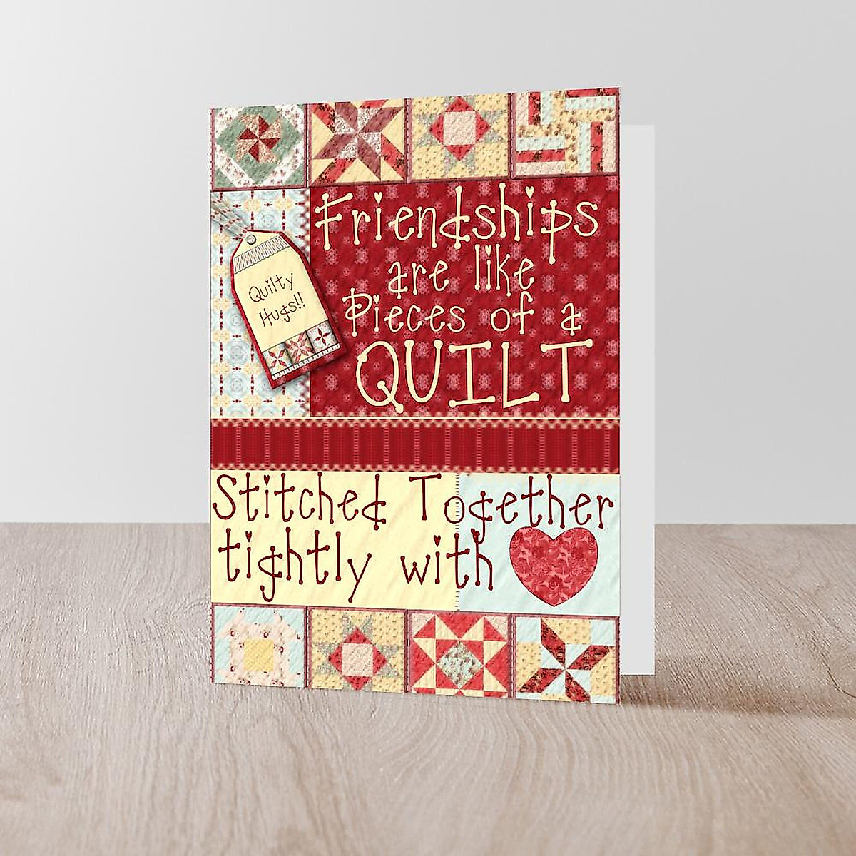 CafePress Quilting Friendships Greeting Cards Greeting Card (20-pack), Note Card with Blank Inside, Birthday Card Matte