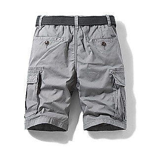 Men’s Jean Shorts Linen Shorts Men 2023 Regular and Big & Tall Fashion Outdoor Cargo Shorts Summer Drawstring Elastic Waist Shorts Mens Work Cargo Shorts Stretch Waistband Gray 2X