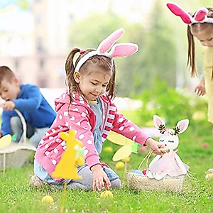 JUSTQUNSEEN Ballerina Doll Easter Stuffed Animal Bunny Stuffed Animal Easter Plush Animal Doll, Plush Toy Bunny Stuffed Animals for Girls Easter Stuffed Animal on Birthday Christmas