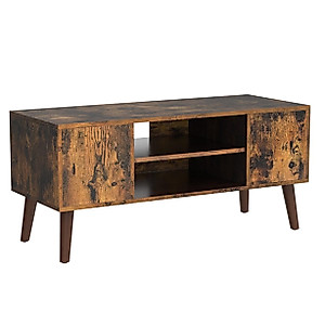 Zanzio ZA-LTV08BX 43.4" W Farmhouse TV Stand, Brown