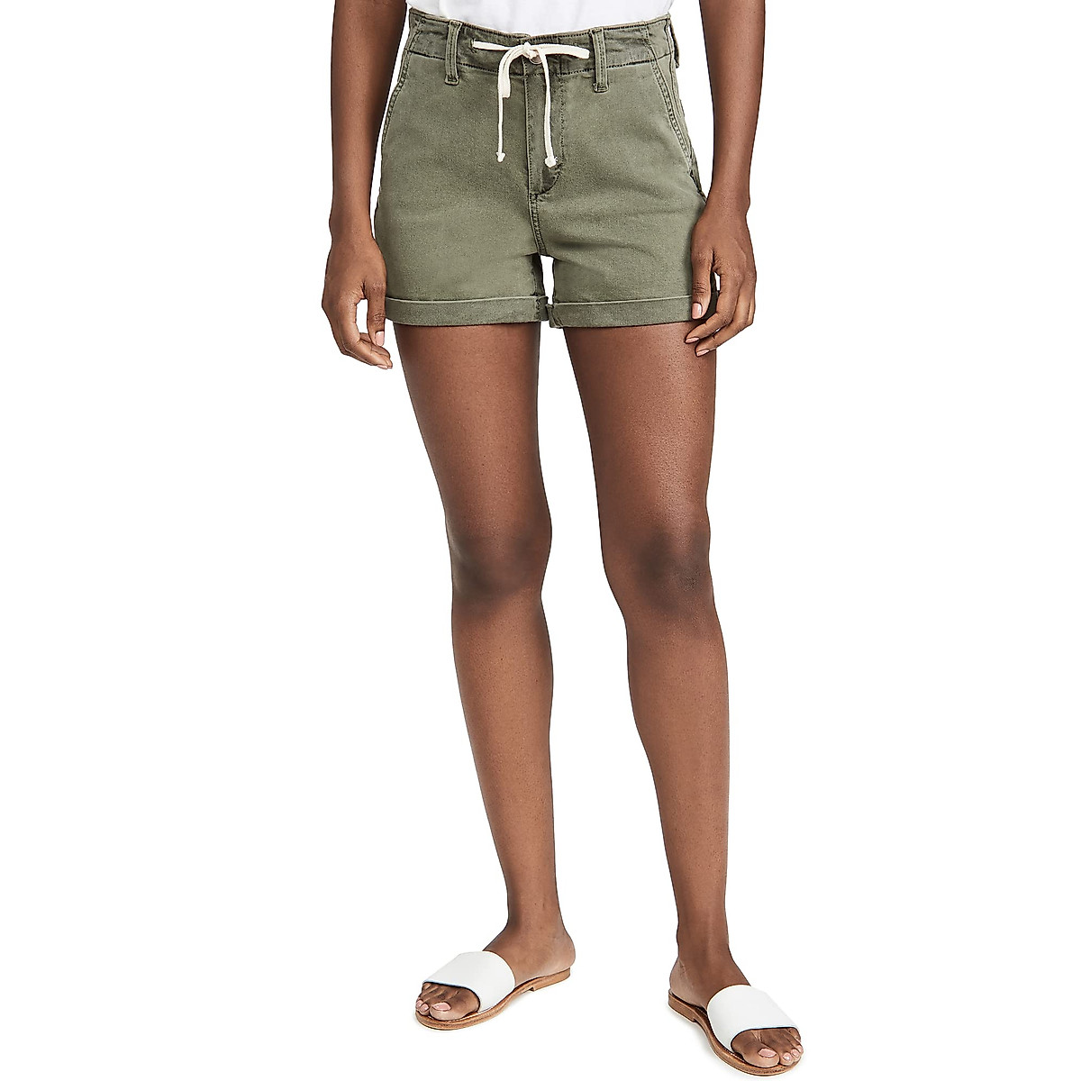 PAIGE Women's Christy Shorts, Vintage Ivy Green, 26