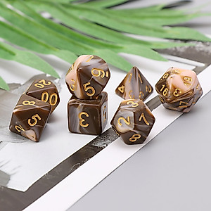 7pcs/Set Sided Dice D4 D6 D8 D10 D12 D20 for RPG Poly Game