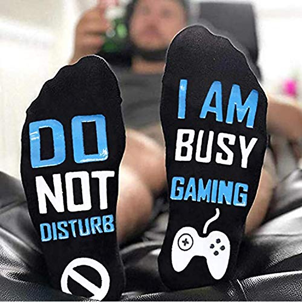 Do Not Disturb Gaming Socks ,Funny Christmas Gifts & White Elephnt Gift for Teens Kid boys Mens Womens Gamer Lovers