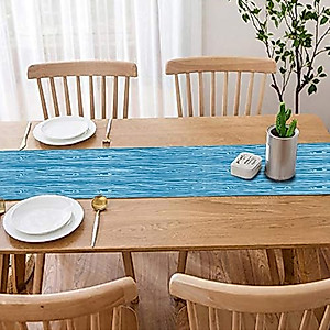 Jacrane Runner for Table 13X72 Inch Pattern Smoke Water Flow Fabric Illustration Table Runner for Home Party Decor