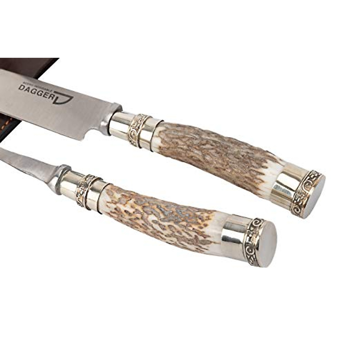 Knife & Fork Set with deer handle traditional made in Argentina Gaucho knife Steak Sets