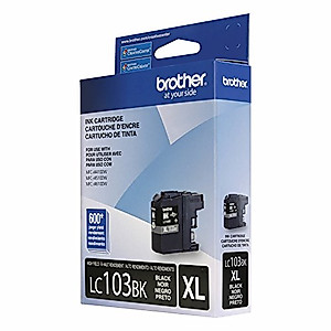 Brother LC-103BKS Genuine LC103BK High Yield XL Black Ink Cartridge