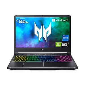Acer Predator Helios 300 PH315-54-760S Gaming Laptop | Intel i7-11800H | NVIDIA GeForce RTX 3060 GPU | 15.6" FHD 144Hz 3ms IPS Display | 16GB DDR4 | 512GB SSD | Killer WiFi 6 | RGB Keyboard