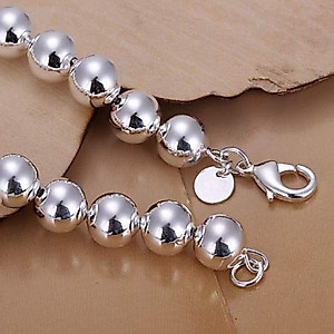 UltraSunday Wholesale Price 925Sterling Silver Lovely Prayer Beads Ball Bracelet 10MM H136
