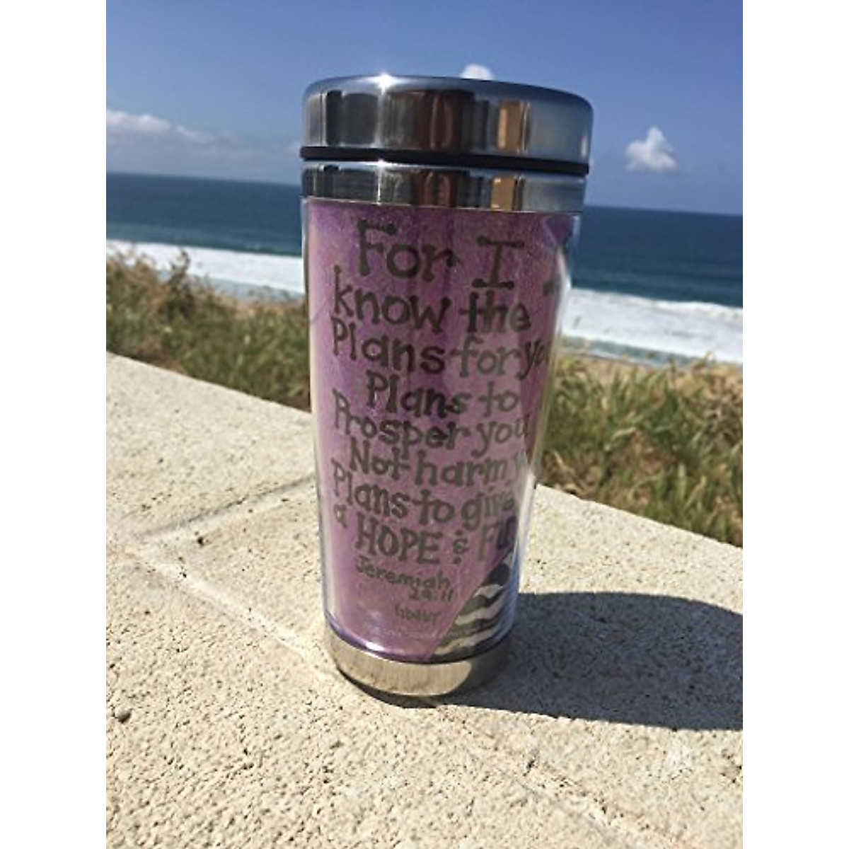 Shades of Color Travel Mug, For I Know The Plans, 7 x 7 inches (TM105)