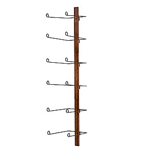 JILLMO Cowboy Hat Rack, Cowboy Hat Holder, 6 Pieces Hat Rack for Cowboy Hats with Wooden Board, Metal Hat Holder Organizer for Hat Collection