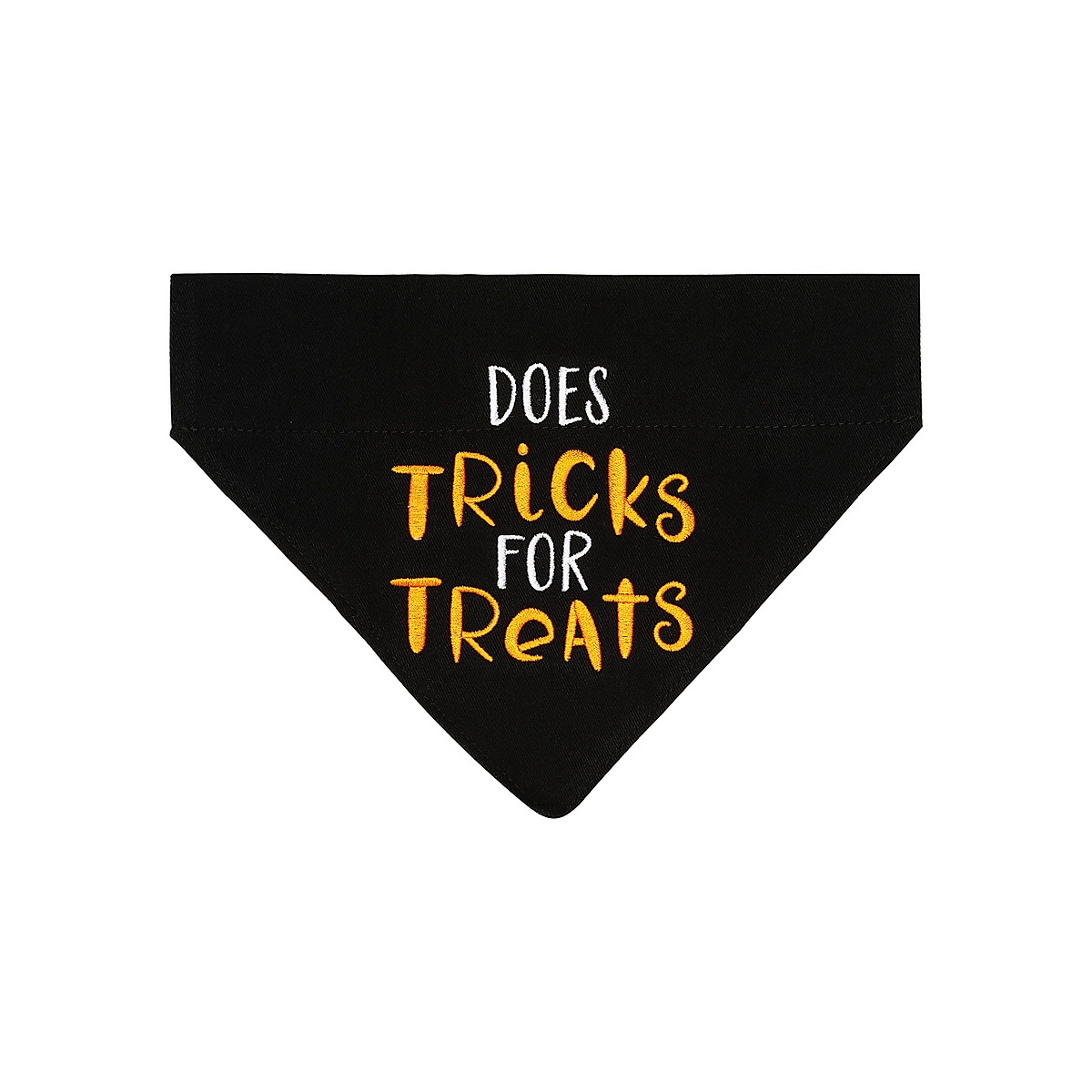 Pearhead Trick or Treat Bandana, Fall Holiday Dog Apparel, Halloween Dog Costume, Dog Slip On Collar Accessories, Small/Medium, S/M