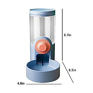 Puovez Dog Cage Automatic Kennel Feeder, Pet Cage Suspended Water Dispenser, Food And Water Dispenser Hanging Bowls, For Small, Medium And Large Cats And Dogs Food And Water Distribution (blue)