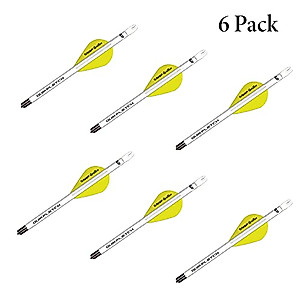 New Archery Products Quikfletch Quikspin 2" 3-Vane Stabilizing Fletching - White Tube, Yellow/White Vanes