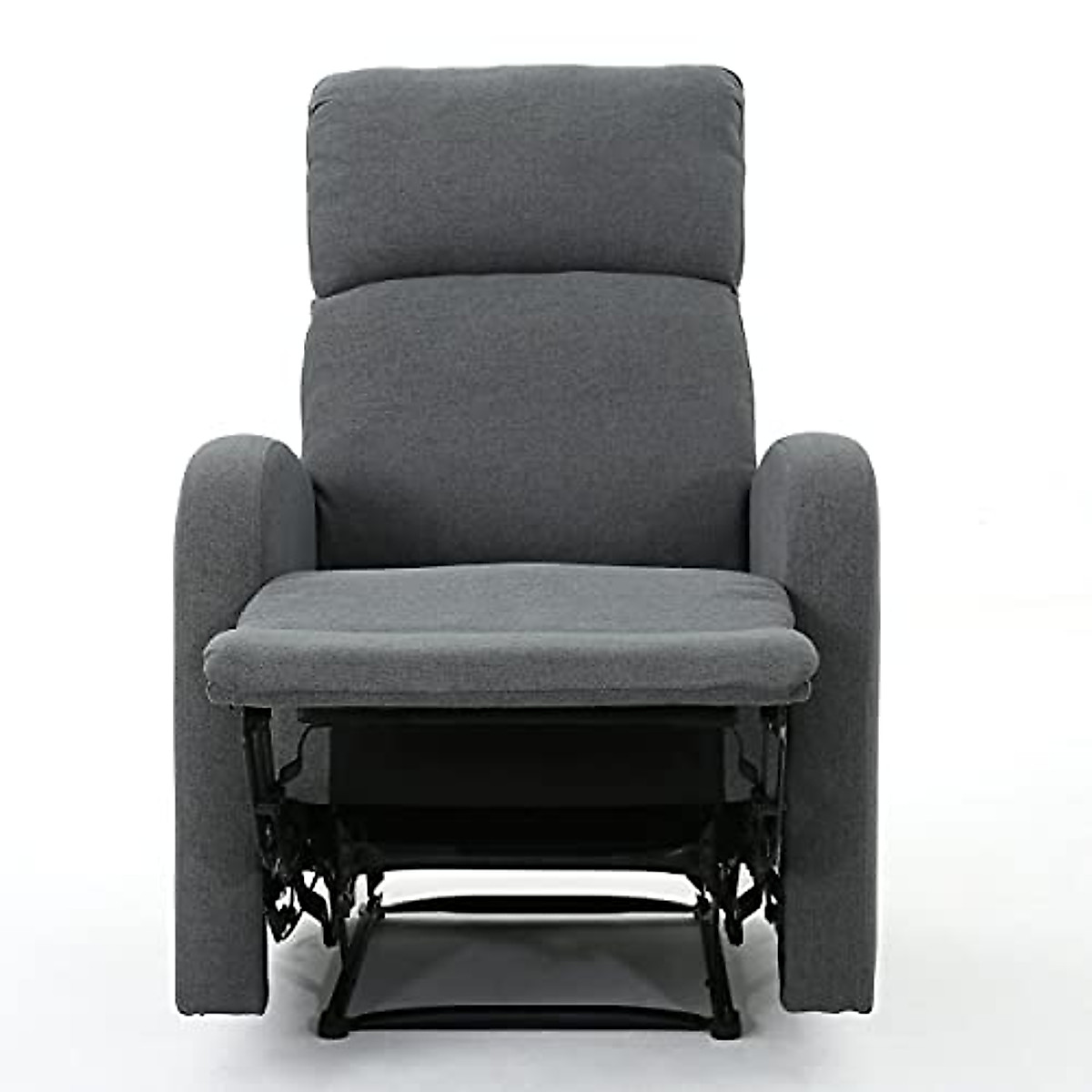 Christopher Knight Home Gaius Classic Fabric Recliner, Charcoal / Black