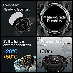 Polar Grit X Pro - GPS Multisport Smartwatch - Military Durability, Sapphire Glass, Wrist-based Heart Rate, Long Battery Life, Navigation - Ideal for Outdoor Sports, Trail Running, Hiking