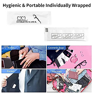 200 Count Dental Floss Picks Individually Wrapped, Eyxformula Oral Care Flossers for Adults & Kids, Travel Dental Picks for Teeth Cleaning, Tight Spaces Cleaning, Plaque Remover(4 Pack)
