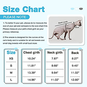 DENTRUN Cat Surgery Recovery Suit Female Male Cats Spay/Neuter Suit Soft Onesie After Surgery, Kitten Surgical Collar Cone Alternative Shirt, Abdominal Wounds Anti-Licking Cat Body Suit Post Surgery