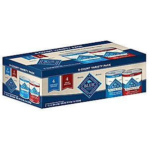 Blue Buffalo Homestyle Recipe Natural Adult Wet Dog Food Variety Pack, Chicken & Beef 12.5-Oz Can (8 Count- 4 Of Each Flavor)