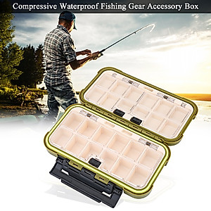 VGEBY Fishing Lure Box, Fishing Tackle Boxes Fishing Lure Case Storage Container Organizer (Army Green) Fishing Tackle Box Fishing Tackle Box
