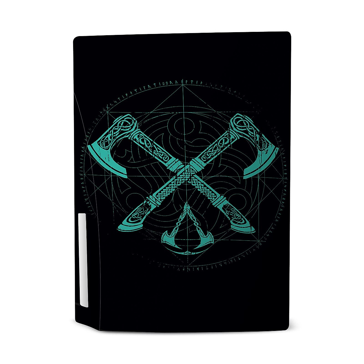 Head Case Designs Officially Licensed Assassin's Creed Dual Axes Valhalla Key Art Matte Vinyl Faceplate Sticker Gaming Skin Decal Cover Compatible With Sony PlayStation 5 PS5 Disc Edition Console