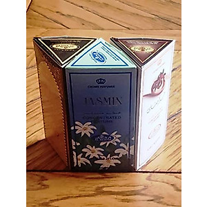 6 (Six) Al-Rehab 6ml Perfume Oils Best Sellers Set # 1: Soft, Sultan Al Oud, Red Rose, Choco Musk, Jasmin and White Musk