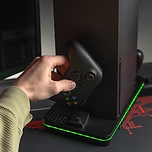 Xbox Multi-Function Console Stand - Surge Charge Stand Compatible with Xbox Series X & S Consoles, Dual Controller Charge Bays, Rechargeable Batteries, Cooling Fan, LED Lighting