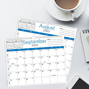 BHR Desk Calendar 2023-2024,Monthly Desk Calendar from January 2023-June 2024,10"×8" Standing Flip Desktop Calendar with Strong Twin-Wire Binding,Thick Paper and Writing Blocks for New Year and Christmas Gifts