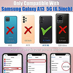 Toycamp for Samsung Galaxy A13 5G Case with Ring Kickstand, Cute Design for Women Girls Girly Boys Teens Skeleton Skull Cartoon Print Case (6.5 Inch)