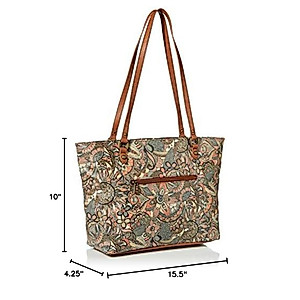 Sakroots womens Metro Tote Bag in Coated Canvas Large Roomy with Zip Closure Sustainable Durable Design Linin, Sienna Spirit Desert, One Size US