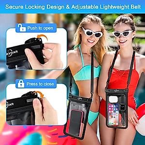 AVOAR 2 Pack Waterproof Phone Pouch, [Up to 10"] Large IPX8 Waterproof Cellphone Case Dry Bag Compatible with iPhone 15 Pro Max/14/13/13/11, Galaxy S23/22/21, Universal Water Proof Bag for Beach