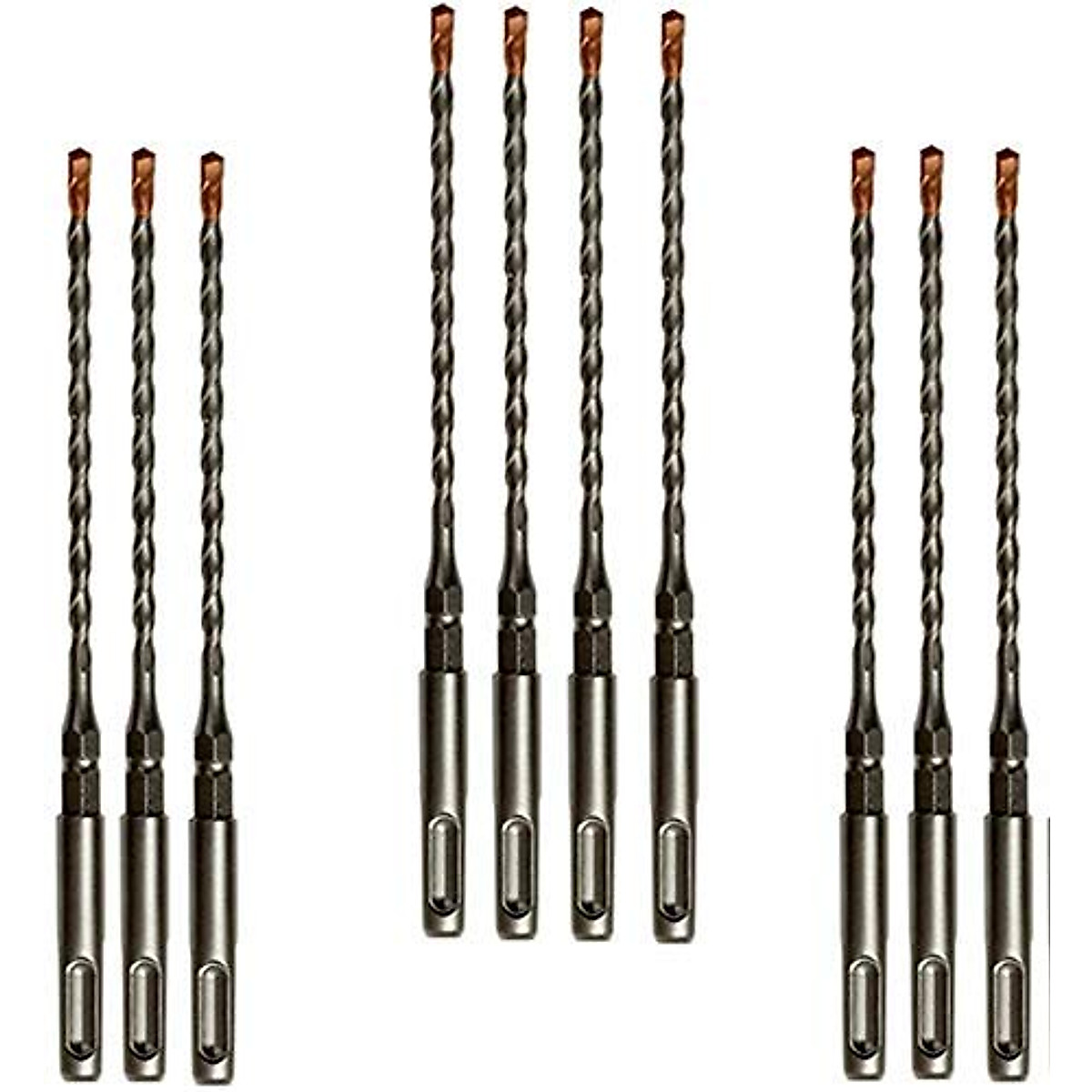 10PCS, 5/32" x 7" SDS Plus Hex Rotary Hammer Drill Bits for Concrete Screw, Rotary Drill Bit 5/32, SDS Plus Bits