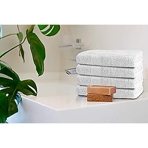 Zuperia Bath Towels 24 x 48 inches, Set of 6 - Ultra Soft 100% Combed Cotton White Towels, Highly Absorbent Daily Usage Bath Towel Set Ideal for Pool, Home, Gym, Spa, Hotel - (White)