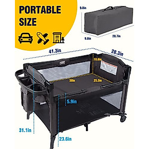 Beka Baby 4 in 1 Bassinet Bedside Sleeper, Baby Bedside Crib 4 Functions, Bedside Bassinet Crib Sleeper, Playard, Changing Table, Baby Bassinet for Newborn Baby