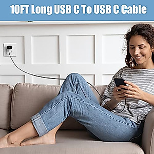 S23 S22 Ultra Samsung Fast Charger 25W Type C Charger USB-C Super Fast Charging Block with 10FT Android Phone Charger Cable for Samsung Galaxy S23/S22/S21/S20/Plus/Ultra/FE/Note 20/10/Z Fold/Flip/A17