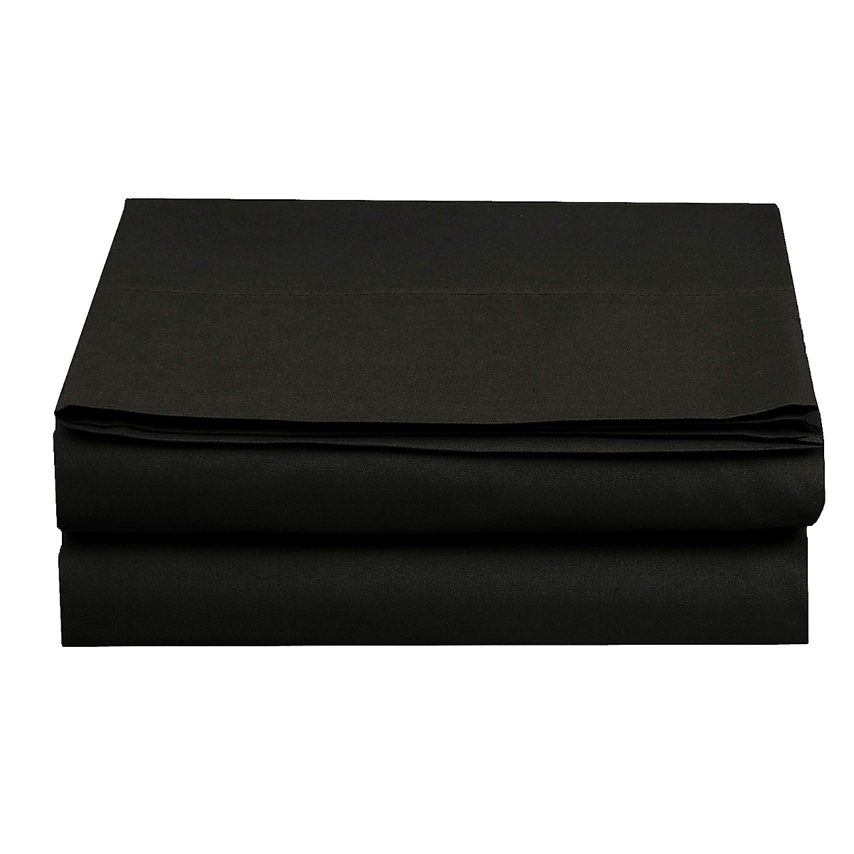 Elegant Comfort Premium Hotel Quality 1-Piece Flat Sheet, Luxury and Softest 1500 Premium Hotel Quality Microfiber Bedding Flat Sheet, Wrinkle-Free, Stain-Resistant, California King, Black