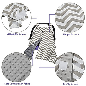 Baby Carseat Canopy Cover, Nursing Breastfeeding Cover, Infant Stroller Cover, Baby Blanket All in 1 Multi Use Cover with Peekaboo Opening, Breathable Cotton for Mom Boy Girl Toddler Baby Gift