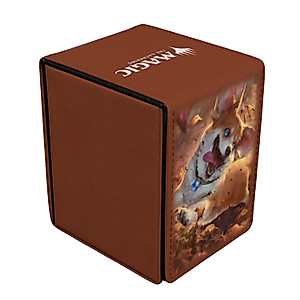 Ultra Pro - Mana 8 Alcove Edge Deck Box - Lotus for Magic: The Gathering, Store & Protect up to 100 Standard Size MTG Cards, Great for Commander Deck, Side Loading Deck Box, Premium Leatherette