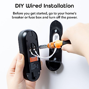 Geeni Doorpeek Video Doorbell - HD 1080p Video Quality, Weather-Resistant, 2-Way Audio - Motion Detection and Alerts - Easy Installation with Existing Doorbell Wiring - Requires 2.4GHz WiFi - Black