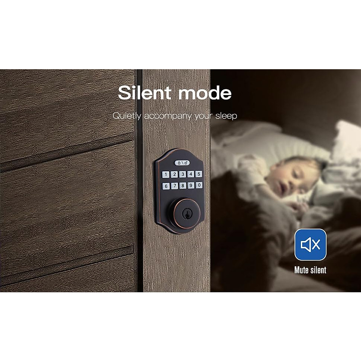 Fingerprint Door Lock - Keyless Entry Door Lock with Keypad - Electronic Deadbolt Keyed Entry - Front Door Lock - Combination Door Lock - Easy Installation - Satin Nickel (Handle Style)