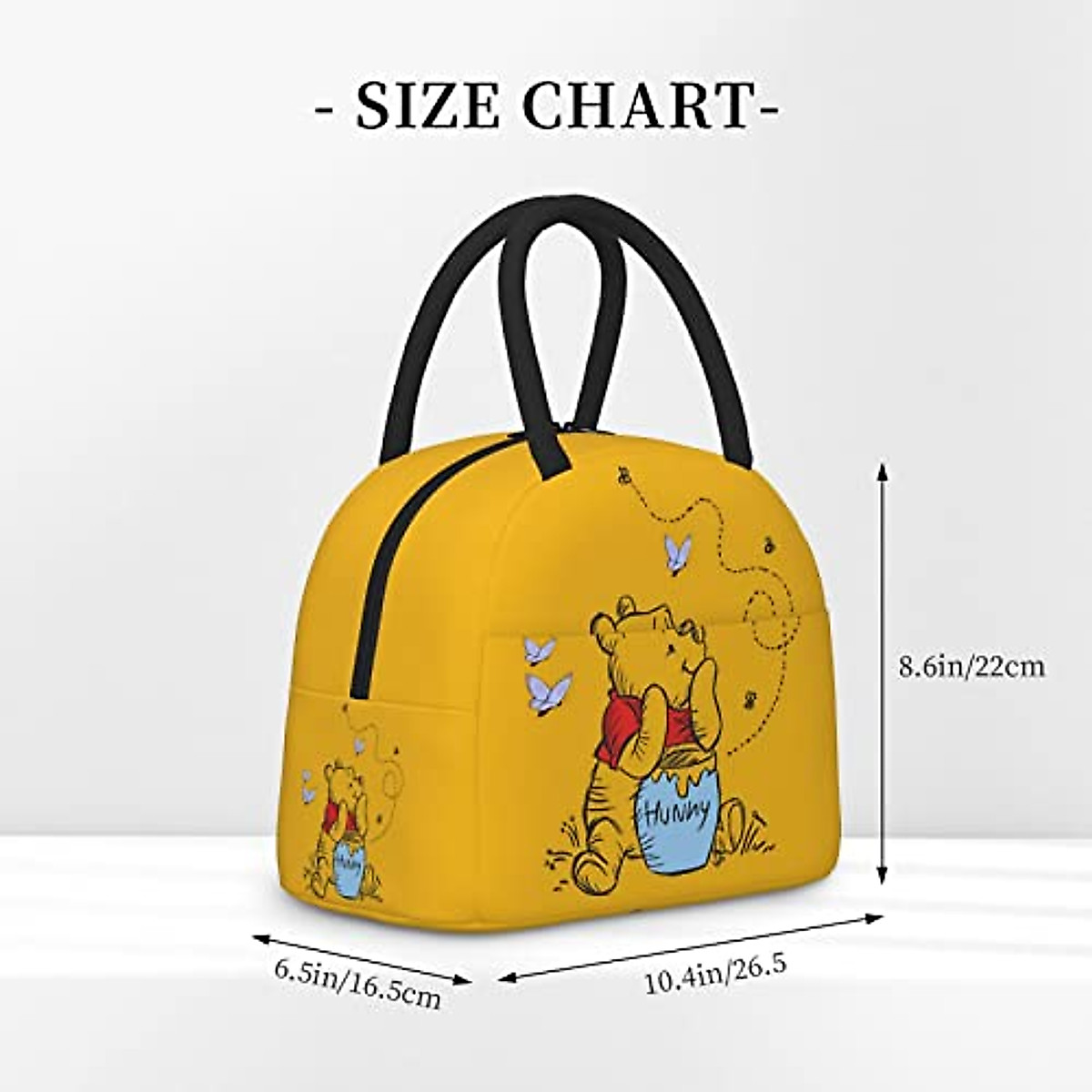 koiidisa Cute Cartoon Bear Lunch Box Large Capacity Insulated Lunch Bag for Women Picnic Lunch Bags